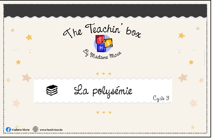 La polysémie cycle 3