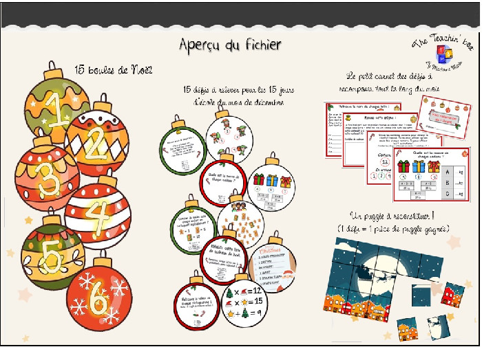 Calendrier de l'Avent - Cycle 4 :: Teachinbox